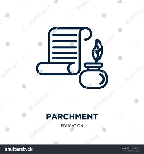 Parchment Icon Education Collection Thin Linear Stock Vector Royalty