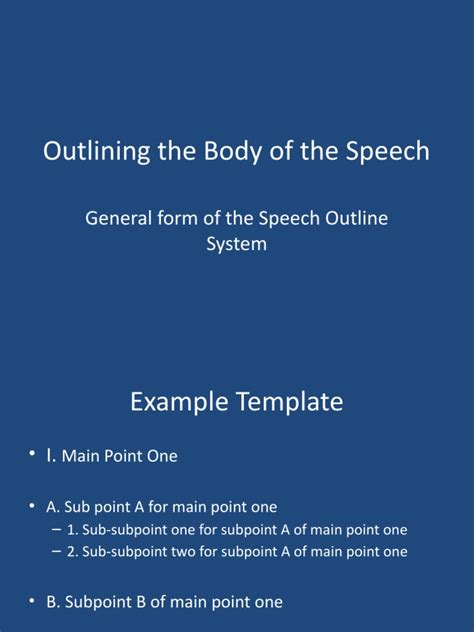 A Comprehensive Guide To Creating A Well Structured Speech Outline With