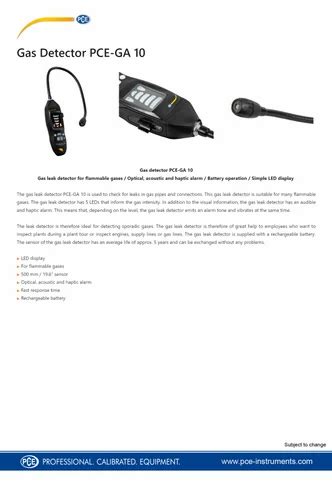 Gas Leak Detector Pce Ga 10 At ₹ 24900 Gas Leak Detector In Dhanbad Id 2853594954488