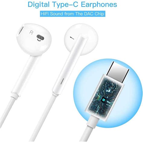 Слушалки за телефон Usb C бял Emag Bg