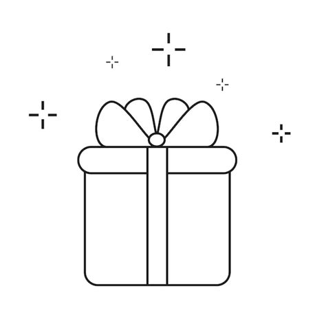 Icono De Caja De Regalo De Vector Con Lazo Vector Premium