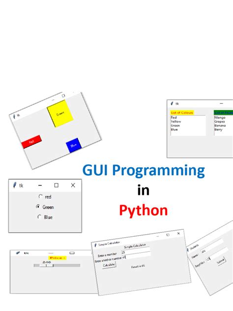 Gui Programming Using Tkinter Pdf Graphical User Interfaces Window Computing