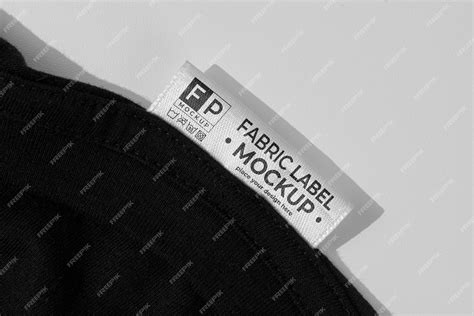Premium Psd Internal Label On Fabric Mockup