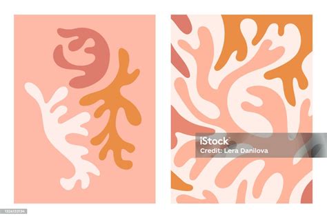 자연 밸런스 모양으로 설정된 마티스 추상 현대미적 미적 배경 보호 벽 장식 미드 센추리 모던 미니멀리스트 프린트 유기 적인 모양