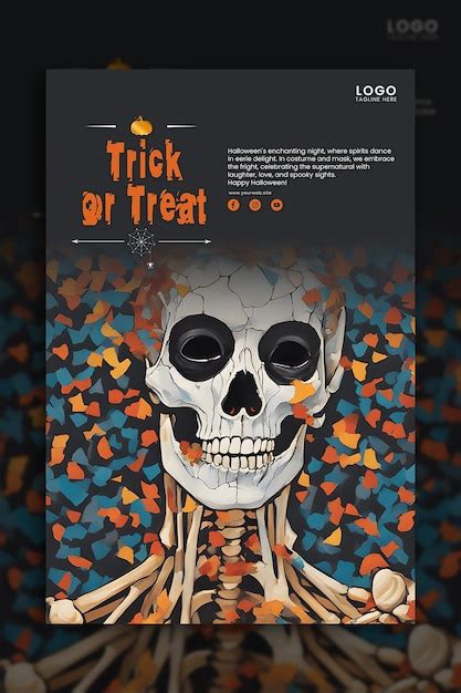 Premium Psd Skeletons Dance With Ghosts Celebrating The Spectral