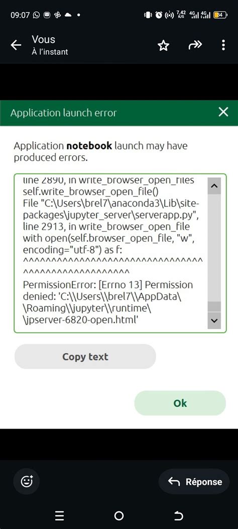 Error Message When Oppenig Jupiter Notebook Notebook Jupyter