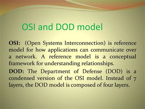 Dod And Osi Model Pptx