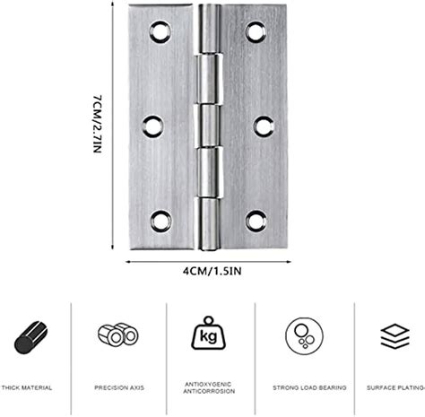 Abbasali 6packs Cabinet Hinge Stainless Steel Hinges 40 X 70mm Door