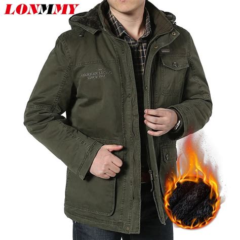 Lonmmy зимняя куртка мужская парка из меха длинная Стильная верхняя одежда хлопковая ветровка