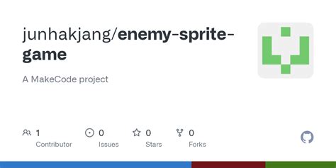 GitHub Junhakjang Enemy Sprite Game A MakeCode Project
