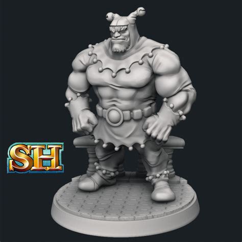 3d Printable Half Orc Jester By Stonehaven Miniatures