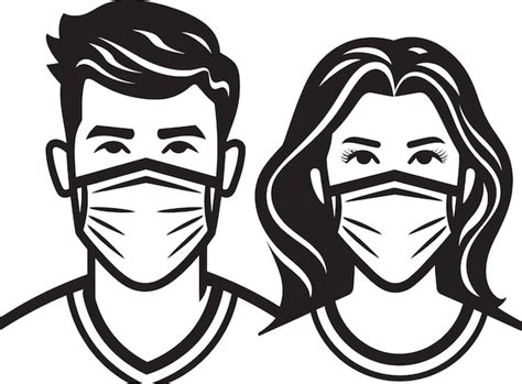 a man and a woman are wearing masks and masks premium ai generated vector