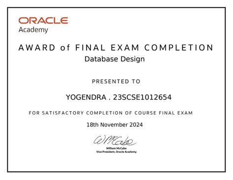 Oracleacademy Databasedesign Sql Datamodeling Techskills Yogendra