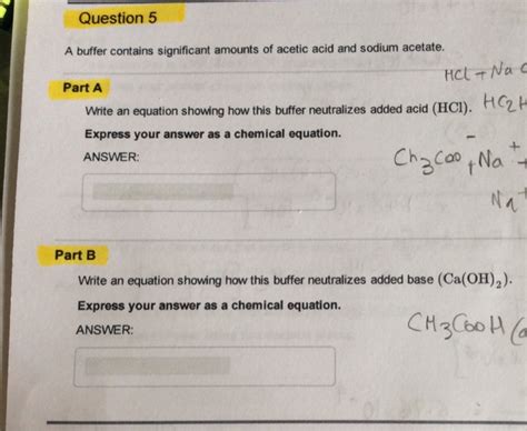 solved question 5 a buffer contains significant amounts of