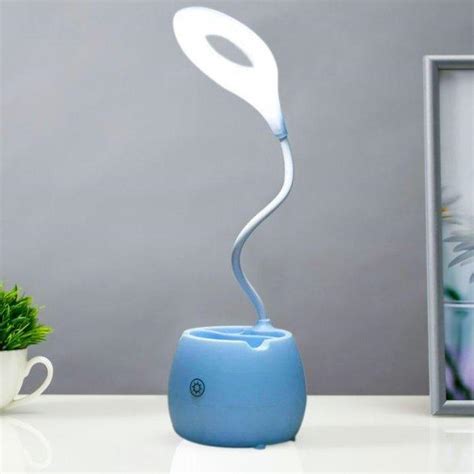 Настільна лампа Led акумуляторна з підставкою Sst 813 1008808 блакитна
