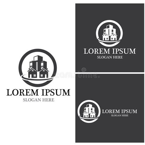 Maison Logo Maison Affaires Maison Immeuble Illustration Stock