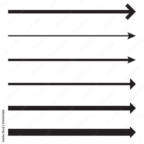Arrow Icon Collection Arrow Black And White Different Shapes Isolated