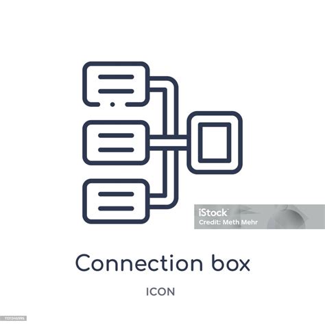 Linear Connection Box Chart Icon From Business Outline Collection Thin Line Connection Box Chart