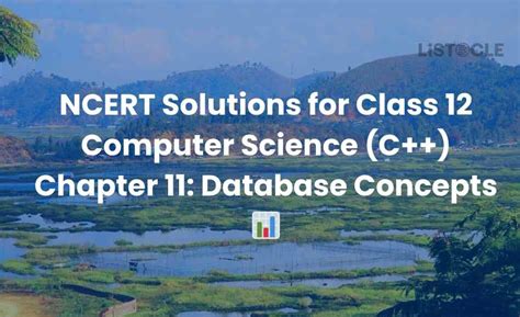 Ncert Solutions For Class 12 Computer Science Database Concepts