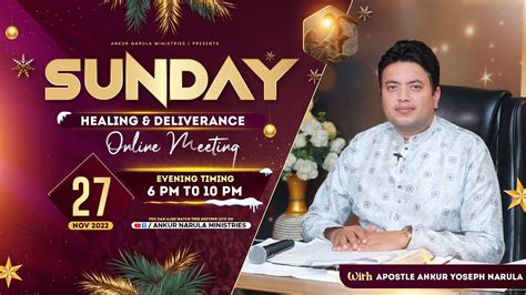 Sunday Healing And Deliverance Evening Online Meeting 27 11 2022