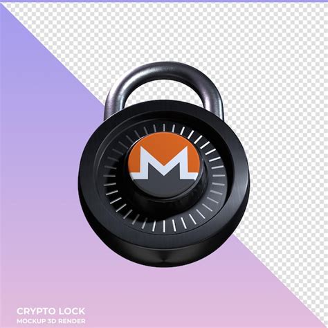 Premium Psd Crypto Lock Monero Xmr 3d Icon