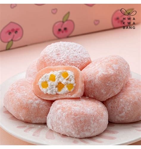 화과방 설레는 복숭아크림찰떡 40gx8개입 복숭아 찹쌀떡 모찌 찰떡 떡 떡집 아이스찰떡 티몬