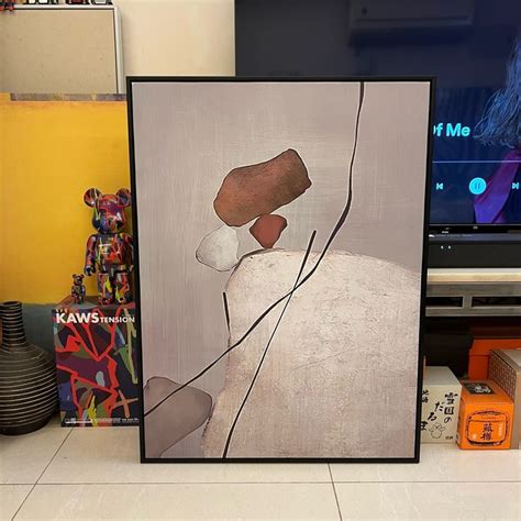C R A Z Y T O W N 微瑕疵現貨60x80黑框 石來運轉時尚抽象裝飾掛畫 蝦皮購物