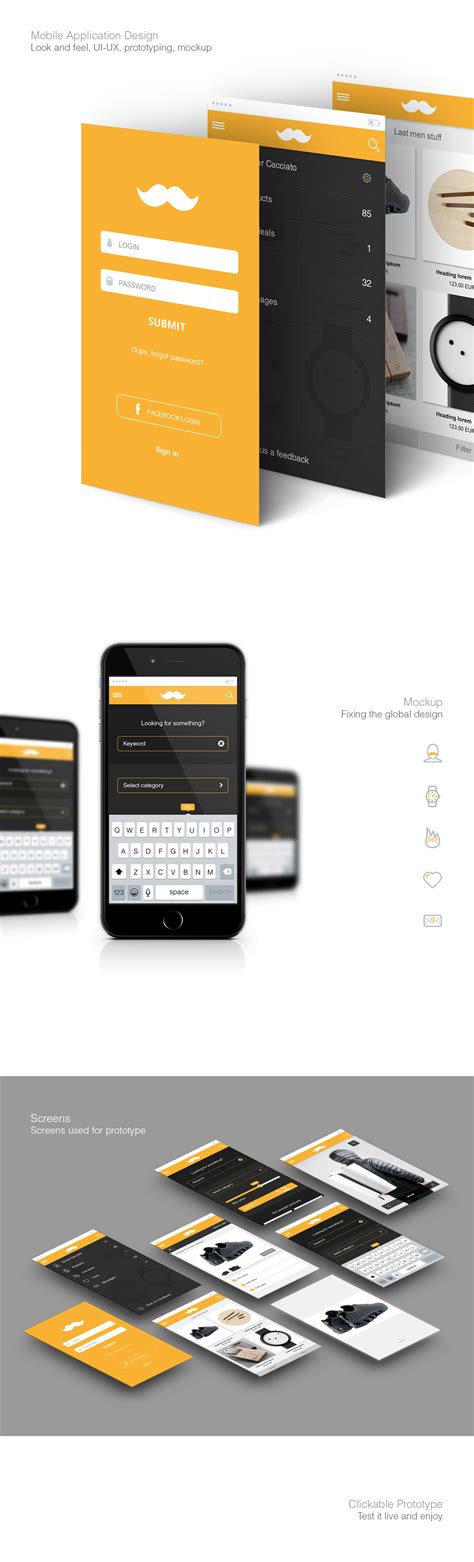 Must App Design UI UX Clickable Prototype Behance
