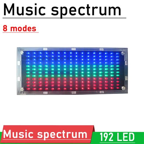 LED Music Spectrum Level Indicator Rhythm Light Wire Voice Control Modes Display VU