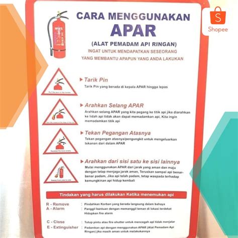 Jual Promo SIGN AKRILIK CARA PENGGUNAAN APAR 30X20CM K3 RAMBU ACRILYC