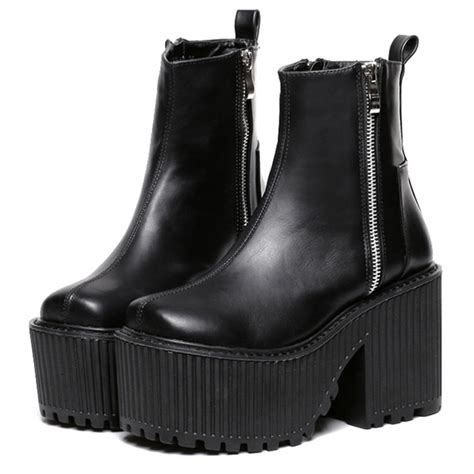 Moto Ziper Grunge Boots Kokopiecoco