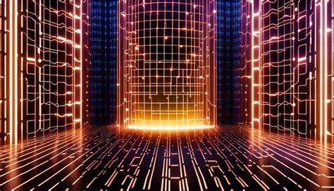 Binary Cyberspace Tech Cyber Grid Connect System Future Futuristic Glow