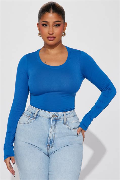 Julia Long Sleeve Top Blue Star Fashion Nova