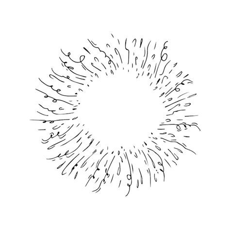 Premium Vector Doodle Water Splash In Vintage Style On White