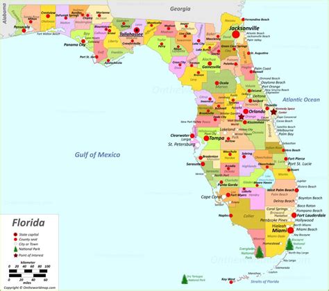 Florida State Map Usa Detailed Maps Of Florida Fl Detailed Map