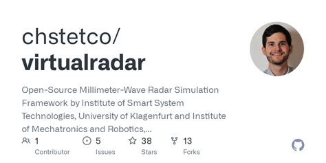 GitHub Chstetco Virtualradar Open Source Millimeter Wave Radar Simulation Framework By