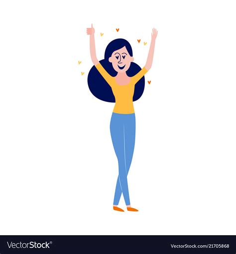 Pleasure and enjoyment concept with delighted Vector Image
