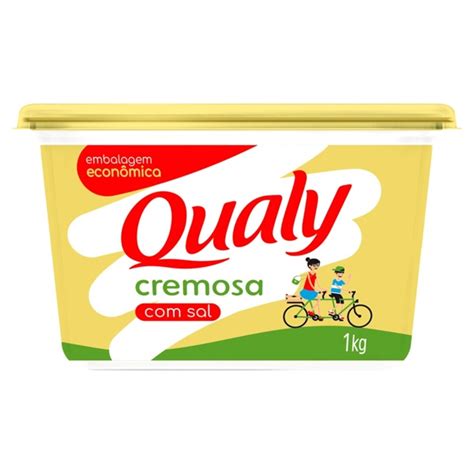 Margarina Cremosa Sal Qualy Pote 1kg Embalagem Econômica Super