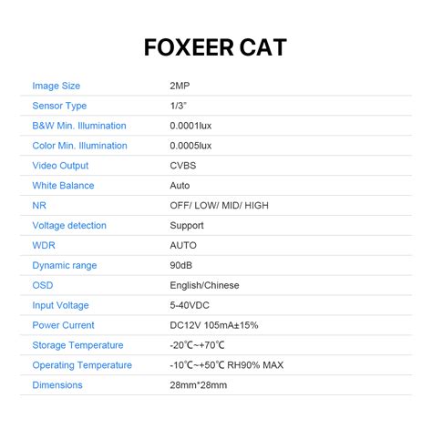 C?mara Foxeer Cat (Vuelo nocturno) – JJ-HOBBIES