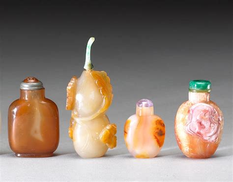 Bonhams Four Agate Snuff Bottles