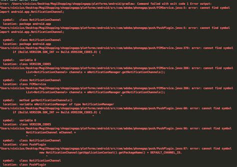 Android Cannot Find Symbol After Gradle Modification Pushplugin And Fcmservice Stack Overflow