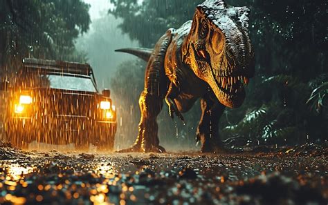 Premium Photo Big Dinosaur Ferociously Attacking With His Mouse