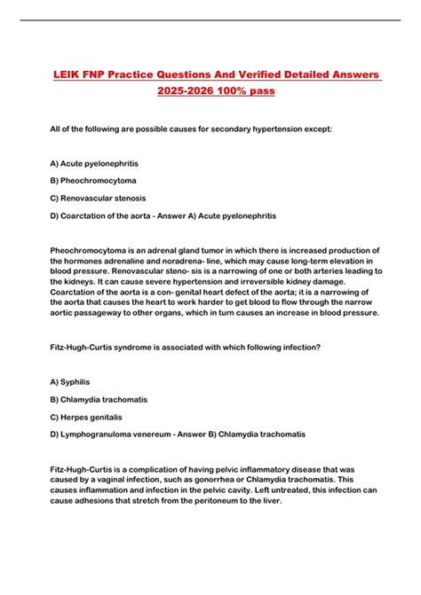Leik Fnp Practice Questions And Verified Detailed Answers Pass Leik