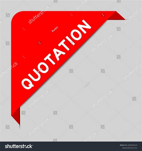 Red Color Corner Label Banner Word Stock Vector Royalty Free