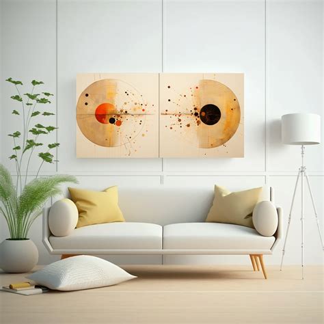 Ripley CUADRO ARTE DE PARED ABSTRACTO CON CÍRCULO DE PUNTOS Y LÍNEAS X CM