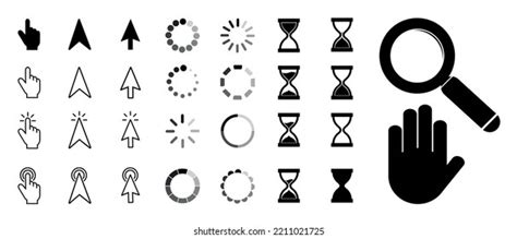 Mouse Pointer Loading Process Time Hour Stock Vector Royalty Free