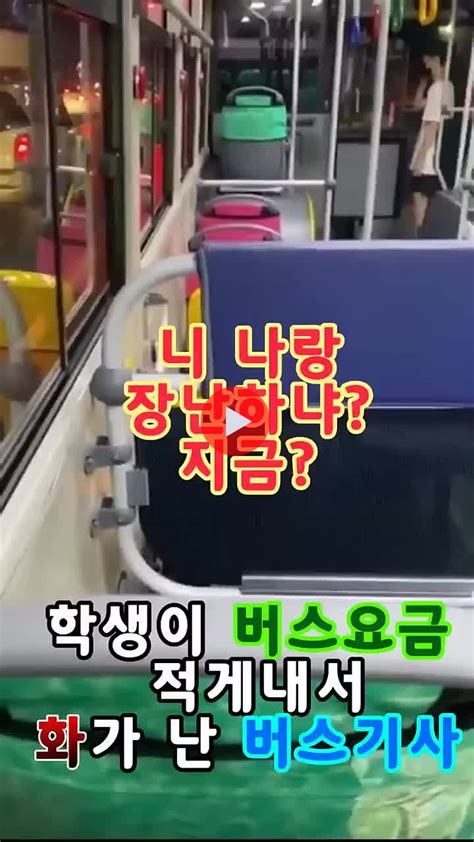 버스요금 적게 낸 학생 훈계하는 버스기사님 유머움짤이슈 에펨코리아