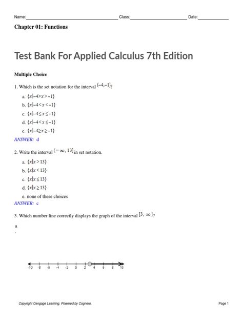 Test Bank For Applied Calculus 7th Edition Pdf