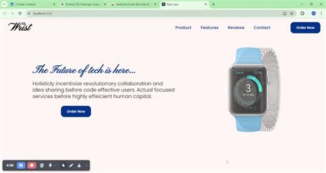 Created A Watch Landing Page With React And Css Nithya Sivan Posted On The Topic Linkedin
