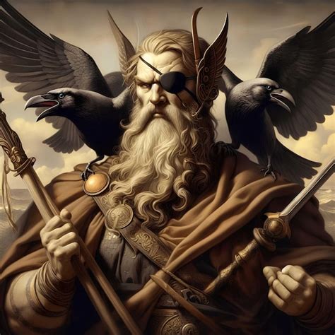 Illustration Of The God Odin 6 Premium Ai Generated Image